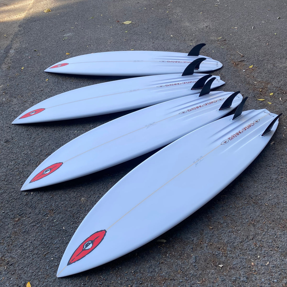 Byrning Spears Channel Bottom Twin Fin Mid Length Surfboard – Boards In ...
