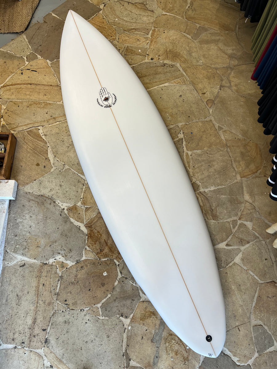 6'6 Byrning Spears Six Channel Single Fin Surfboard (White) – Boards In ...